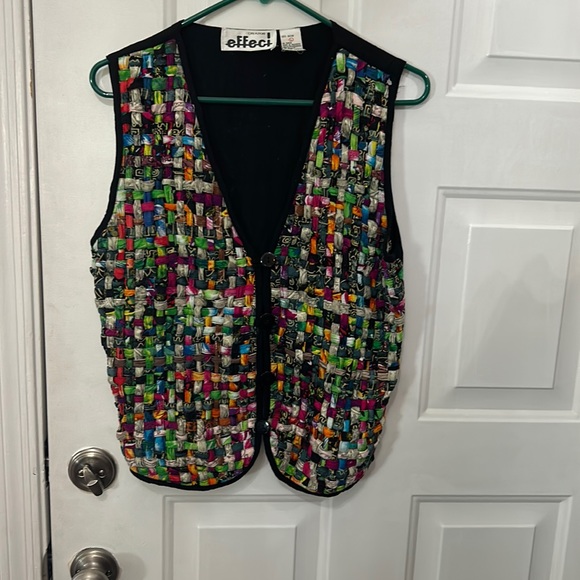 Tops | Vintage Woven Colorful Vest | Poshmark